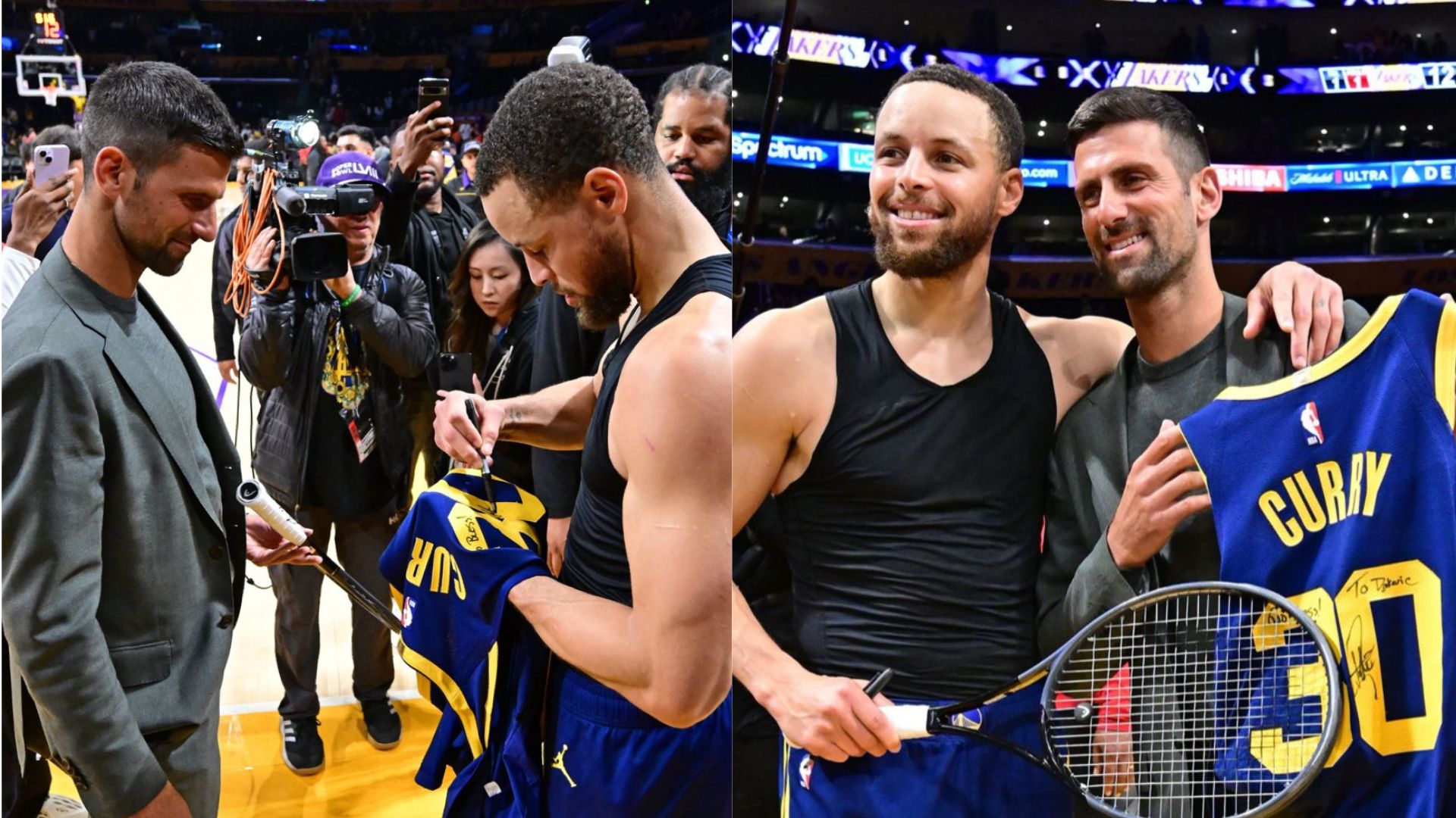 Novak Djokovic y Stephen Curry comparten un increíble momento – Match Tenis